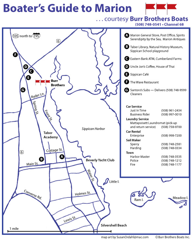 Map of Marion - Burr Brothers Boats, Inc.